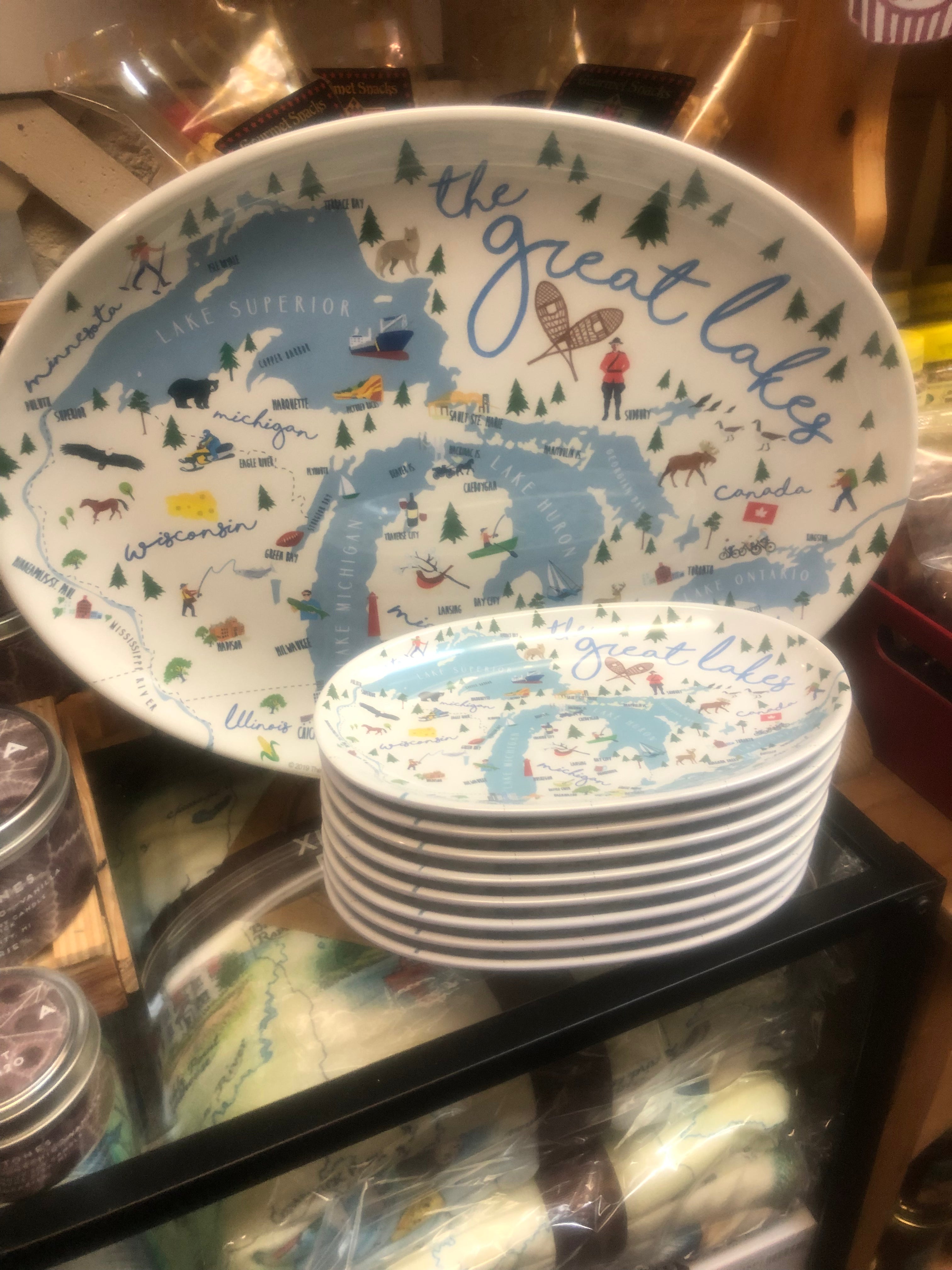 TIDBIT TRAY ,small Michigan Map – Rebecca’s Michigan Store